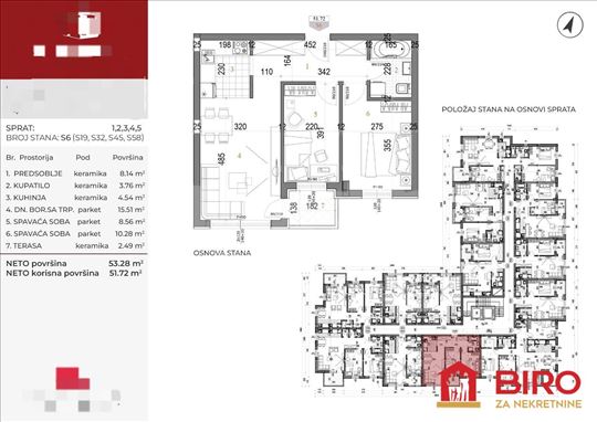 Stan,Novi Sad,Somborski Bulevar,kv: 52.00, € 11720