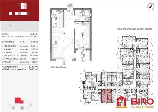 Stan,Novi Sad,Somborski Bulevar,kv: 36.00, € 89360