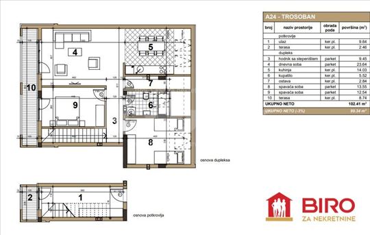 Stan,Novi Sad,Podbara,kv: 102.00, € 263700, ID: 10