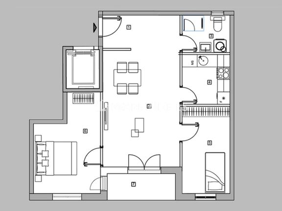 Dvoiposoban stan, 63.89m2