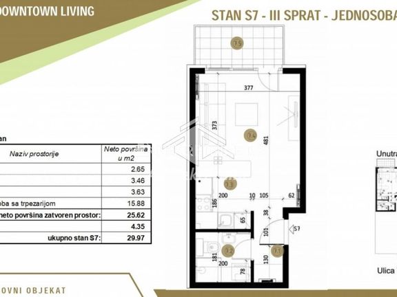 Vračar, Crveni krst, 1.0 stan, 30m2, 122700 EUR