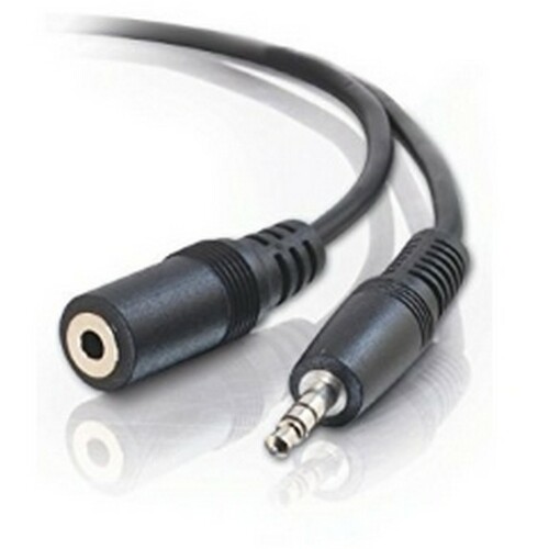 E-GREEN Kabl Audio 3.5mm stereo - 3.5mm stereo M/F (nastavak) 3m crni