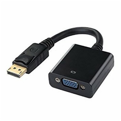 E-GREEN DisplayPort (M) - VGA D-sub (F) v2 crni