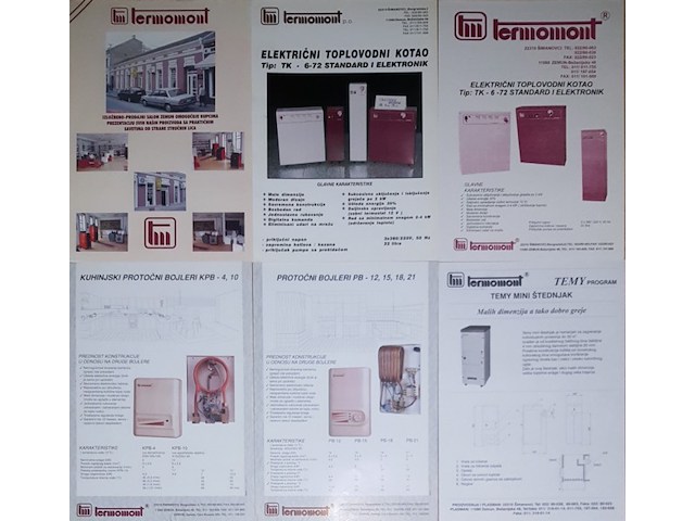 Katalog `TERMOMONT` Šimanovci Jugoslavija