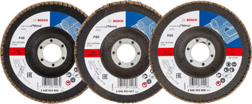 Bosch Mešani set X431 flap disk 125 mm P40-P80, 061599764Y