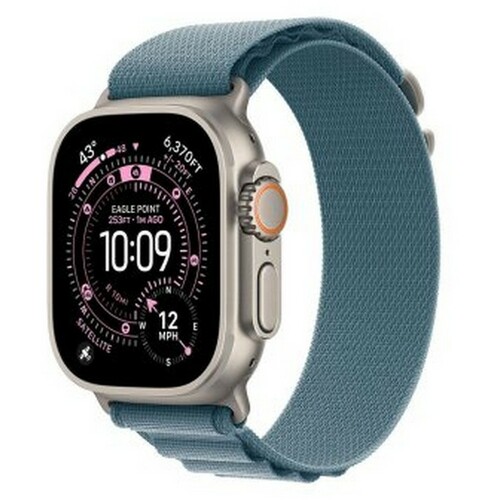 APPLE Watch Ultra 3 Cellular 49mm Natural Titanium Case with Light Blue Alpine Loop - Medium mewm4se/a
