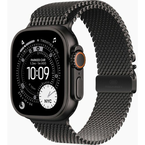 APPLE Watch Ultra 3 Cellular 49mm Black Titanium Case with Black Titanium Milanese Loop - Large mf1t4se/a