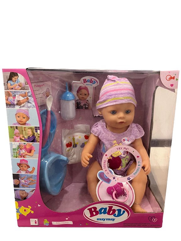 Lutka beba 45cm pije vodu I piški