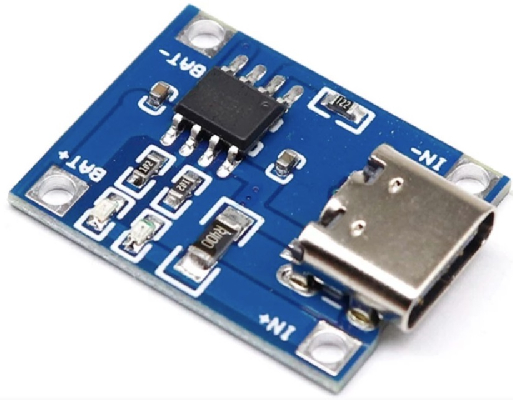 TP4056 1A lithium battery charging plate USB-C interface, mini version