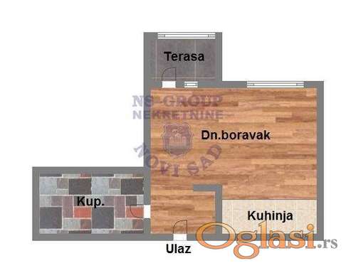 Odlicna garsonjera u izgradnji na Podbari