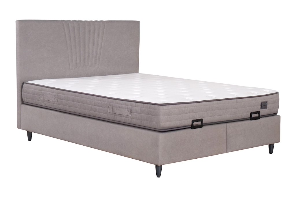 Venti boxspring krevet 162x209x111 cm sivi