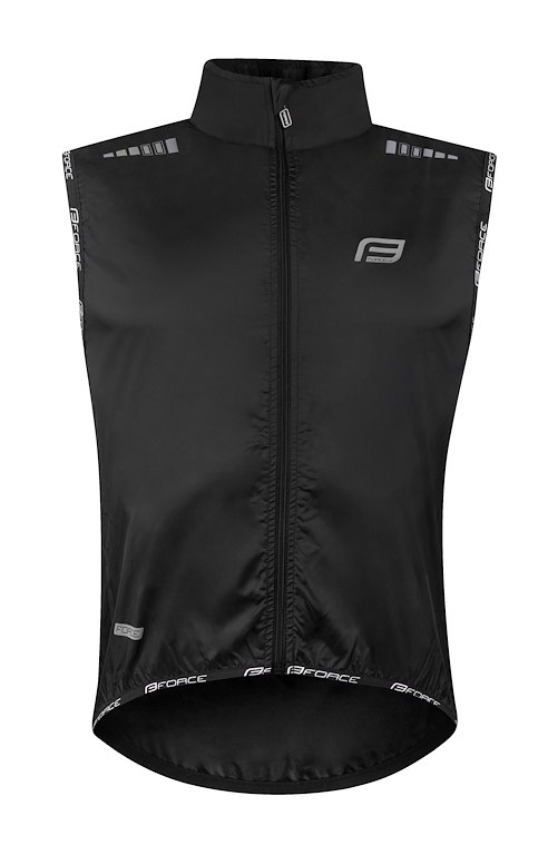 Prsluk FORCE V48, windstopper, crni L