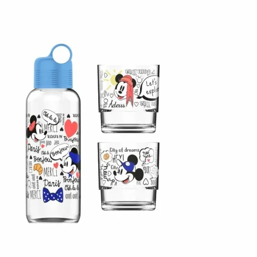 MICKEY MOUSE SET FLASICA I DVE CASE PLAVI