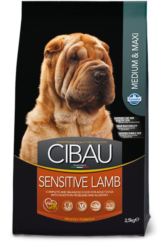 Cibau Lamb Med/Maxi Sensitive 2,5kg i 12kg – Hrana za odrasle pse sa osetljivom kožom i sistemom za varenje