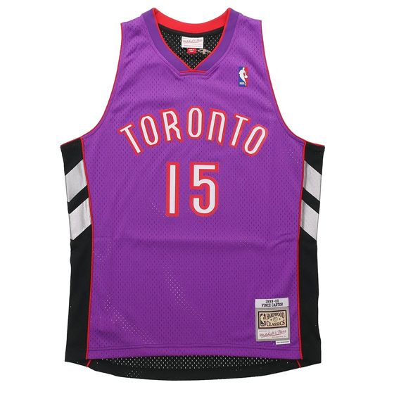 NBA TORONTO RAPTORS 1999-00 VINCE CARTER SWINGMAN JERSEY 'PURPLE/BLACK'