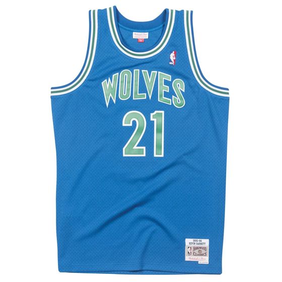 NBA MINNESOTA TIMBERWOLVES 1995-96 KEVIN GARNETT SWINGMAN ROAD JERSEY 'ROYAL BLUE'