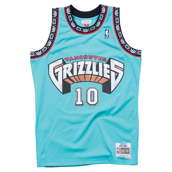 NBA VANCOUVER GRIZZLIES 1998-99 MIKE BIBBY SWINGMAN ROAD JERSEY 'TEAL'