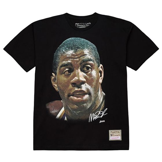 NBA REAL BIG FACE TEE MAGIC JOHNSON 'BLACK'