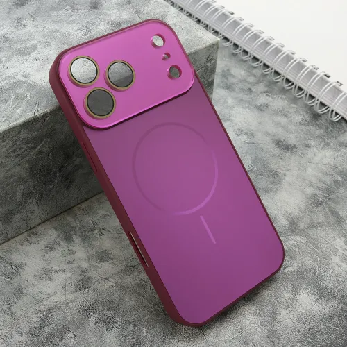 Futrola - maska COLOR METAL MagSafe II za iPhone 17 Pro Max (6.9) roze (MS)