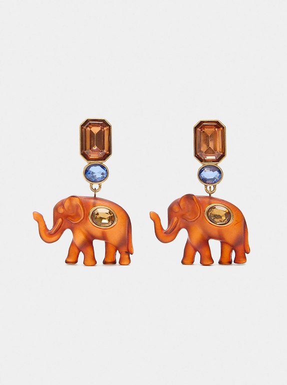 ELEPHANT EARRINGS WITH CRYSTALS