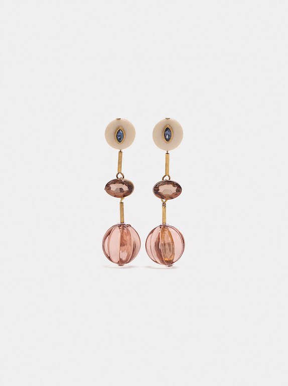 LONG EARRINGS WITH RESIN