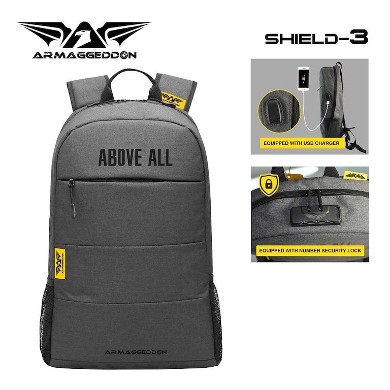 ARMAGGEDDON Shield 3 ranac 15.6" siva boja