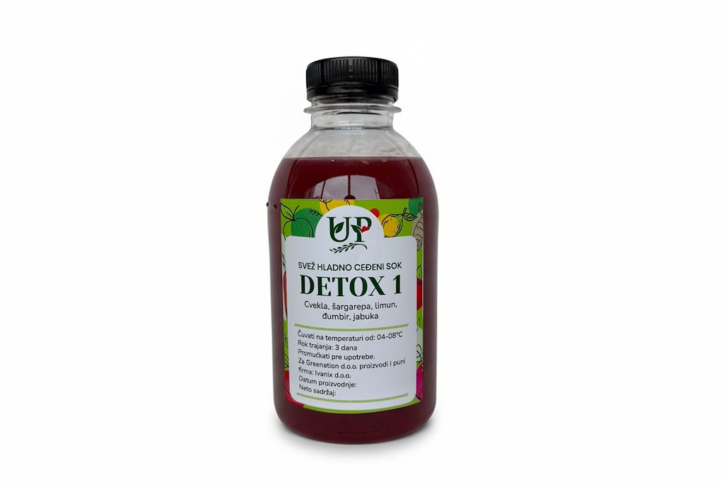 Sveži hladno ceđeni sok – DETOX 1 – 0.5l