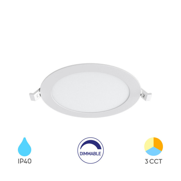 BRAYTRON led panel BRY-SMD-CRP-12W-RND-DIM-8INC-WHT-3IN1-LI