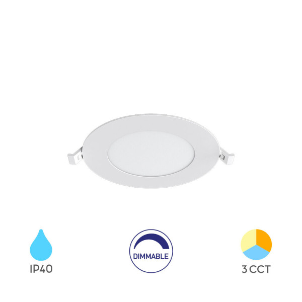 BRAYTRON led panel BRY-SMD-CRP-6W-RND-DIM-4INC-WHT-3IN1-LIG