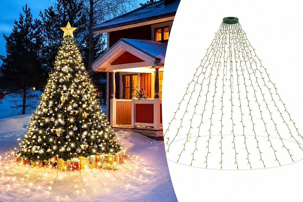 GlowStrings lampice za jelku, 400x LED, 8 režima    Ekonomično