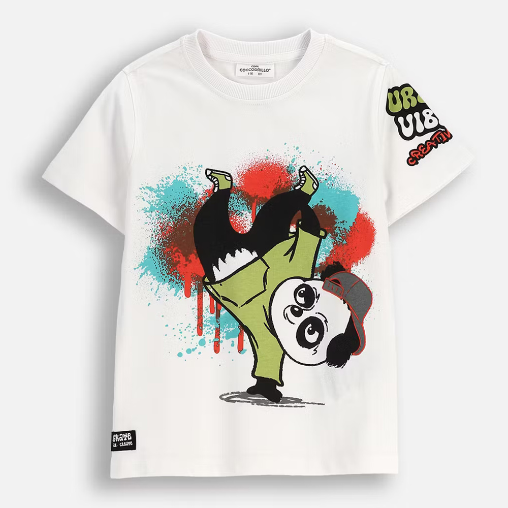 COCCODRILLO SPORTS BOY KIDS bela majica panda