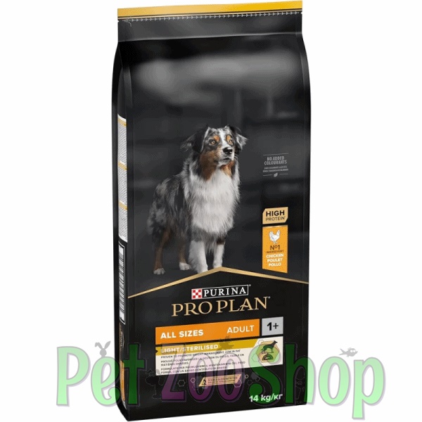 Pro Plan Dog Adult Light/Sterilised – Hrana za Odrasle Pse sa Piletinom, 12kg