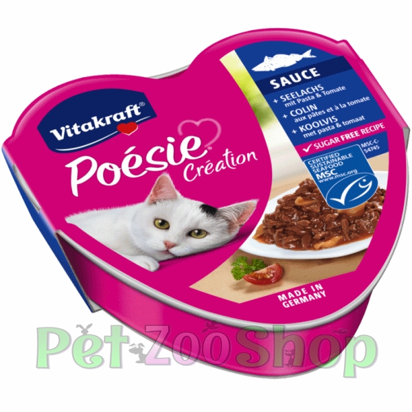 Vitakraft Poesie Grain Free pašteta za mačke Losos sa testeninom u sosu od paradajza 15 x 85g
