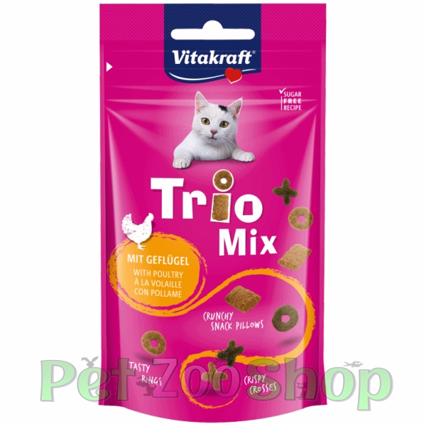 Vitaminska poslastica od piletine za mačke Trio Mix Vitakraft 60g