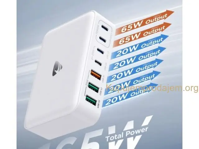Gan 7 Port Fast Charger Station 165w / 5V-20V / USB-C