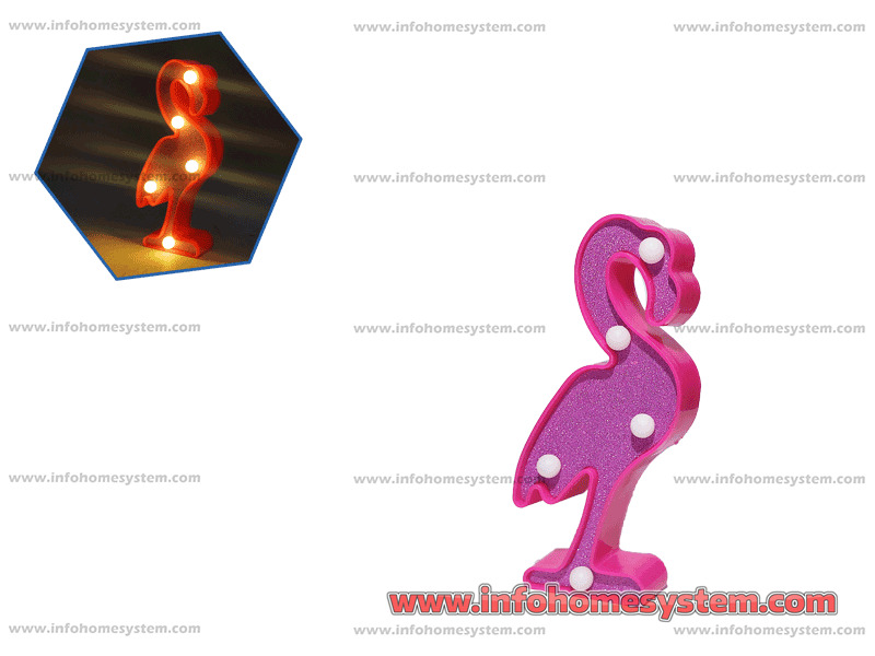 LAMPA NOCNO SVETLO FLAMINGO