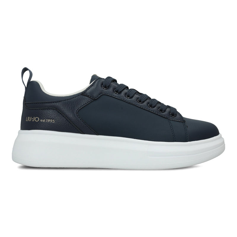 Muške patike Liu Jo Big 05 - sneaker calf leather/tumbled blue