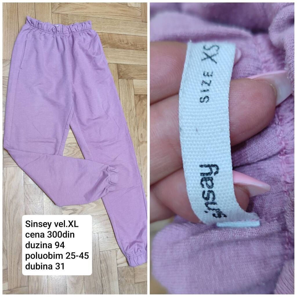 Sinsey trenerka – ženske donje pantalone, lila boja. Detalji: -