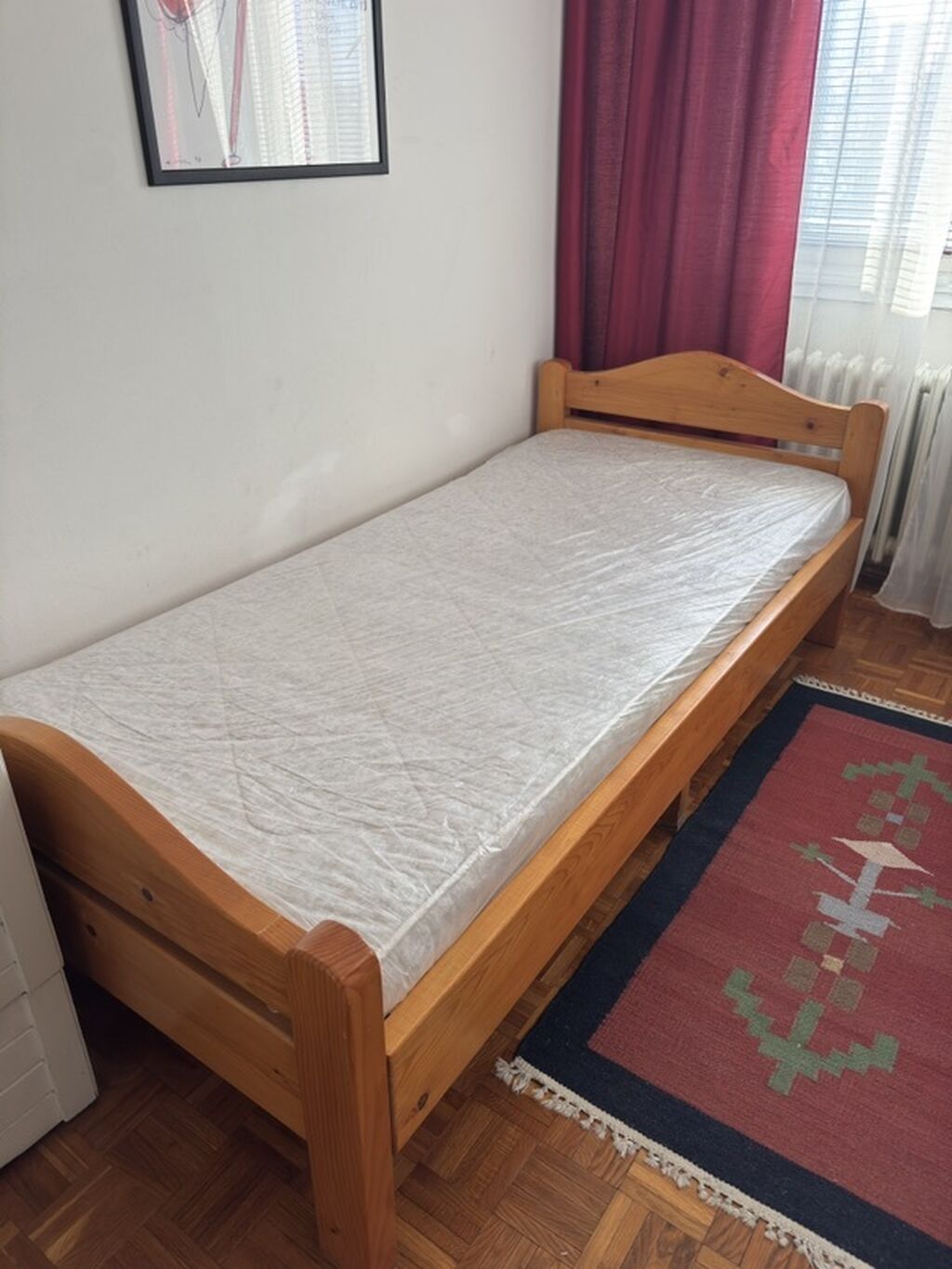 Drveni krevet 190x90cm – od punog drveta, stabilan i kvalitetan!