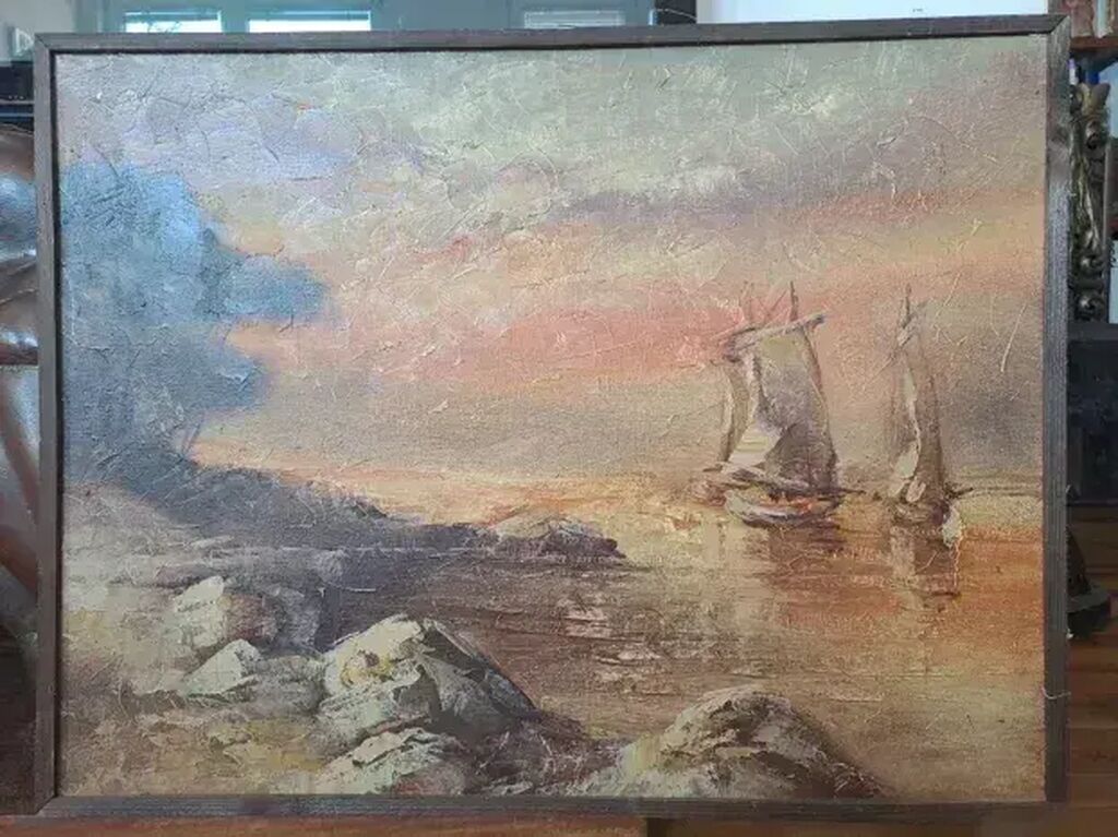 Dve slike, ulje na platnu iz 1989god. Dimenzije slika su 65x50cm. Cena