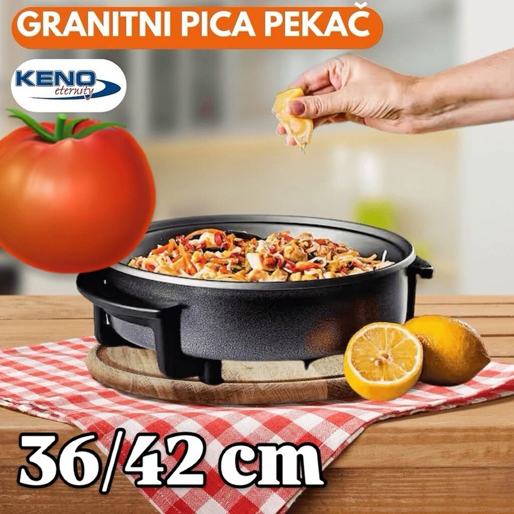 Granitni pica pekač Keno Eternity – prečnik 36/42 cm 36 cm-3500 dinara