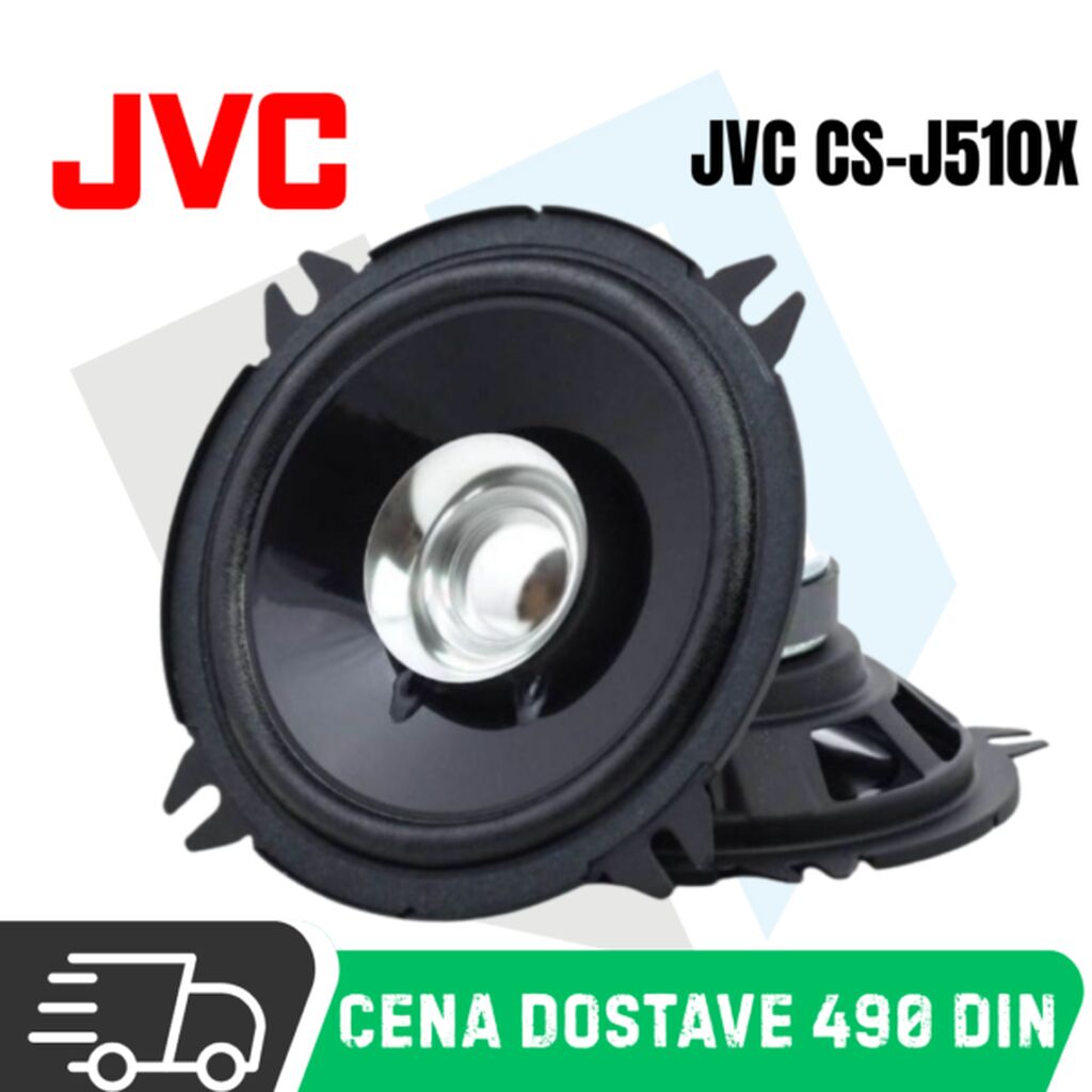 JVC CS-J510X Auto zvučnici Dual Cone zvučnici za automobil bez mrežice