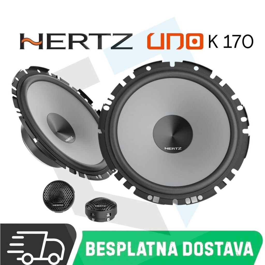Uno K 170 sistem ima 24 mm (0.9ˈ) membranu Neodimijum visokotonac sa
