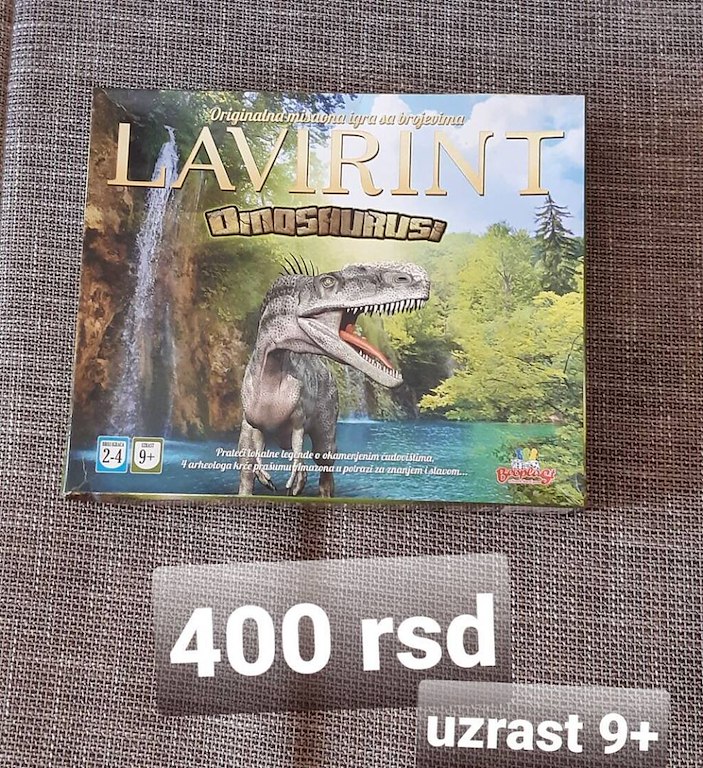 Lavirint – Dinosurusi: originalna misaona igra sa brojevima. Tematska
