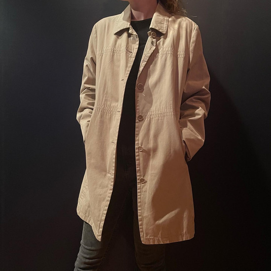 Ženski krem kaput - trench coat