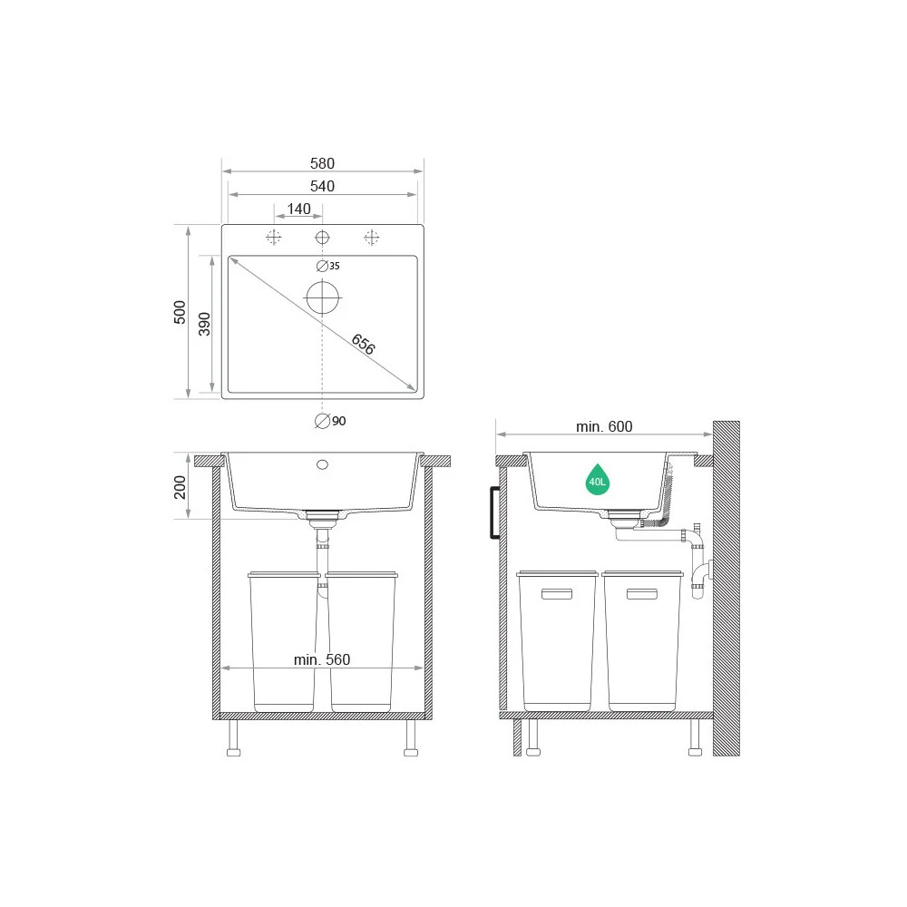 Kando sudopera RIGA 60 MYRKC-A0