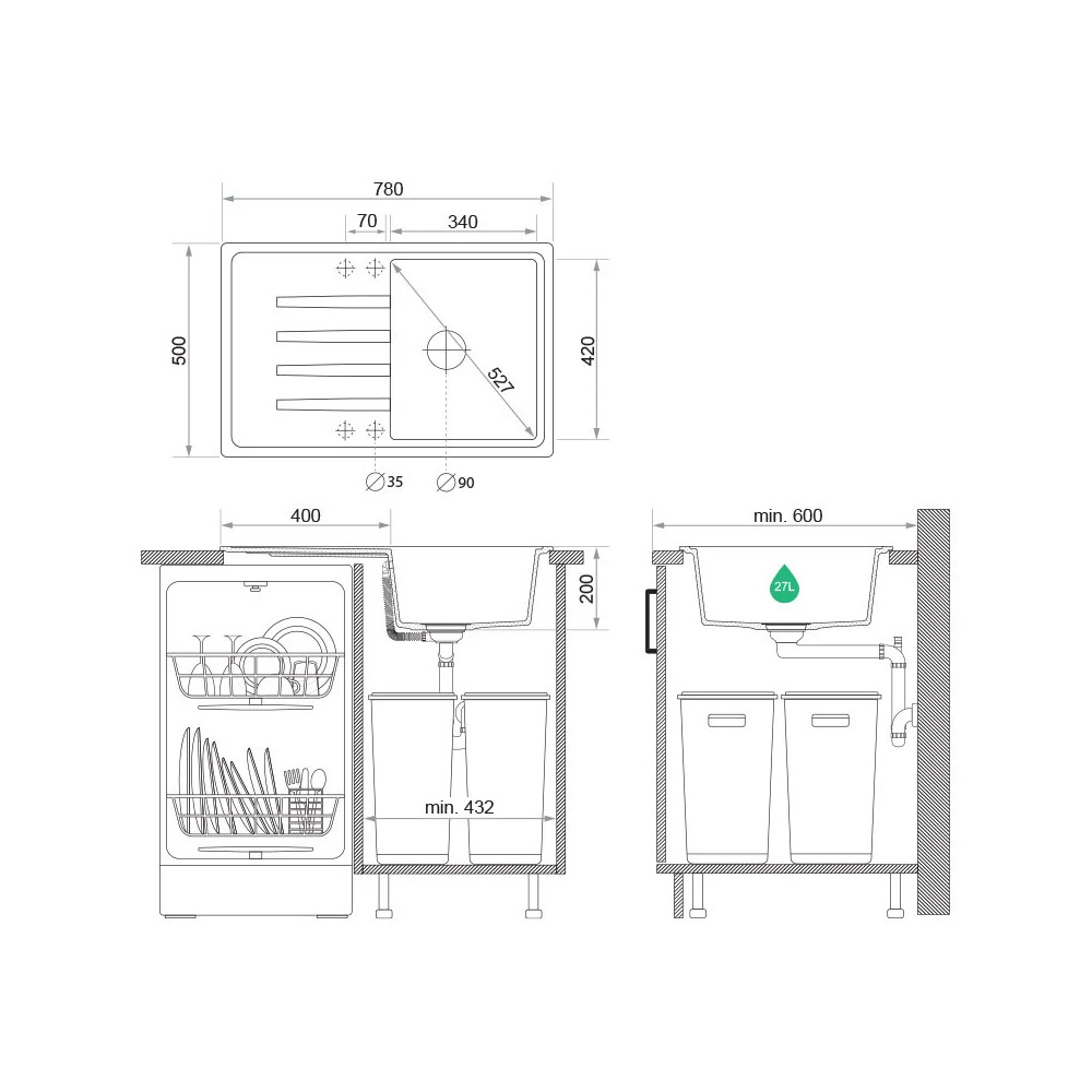 Kando sudopera MILAN 780-45 MC4KW-A0