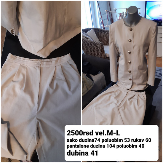 Elegantni ženski komplet sako i pantalone