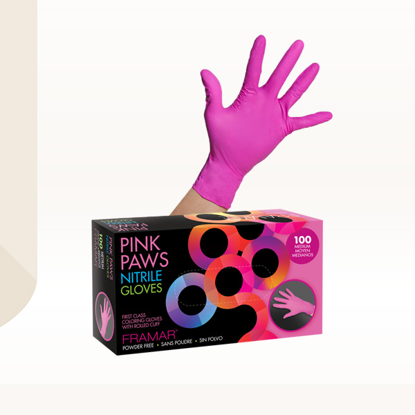 Nitrilne rukavice Framar Pink Paws - 1kom - M