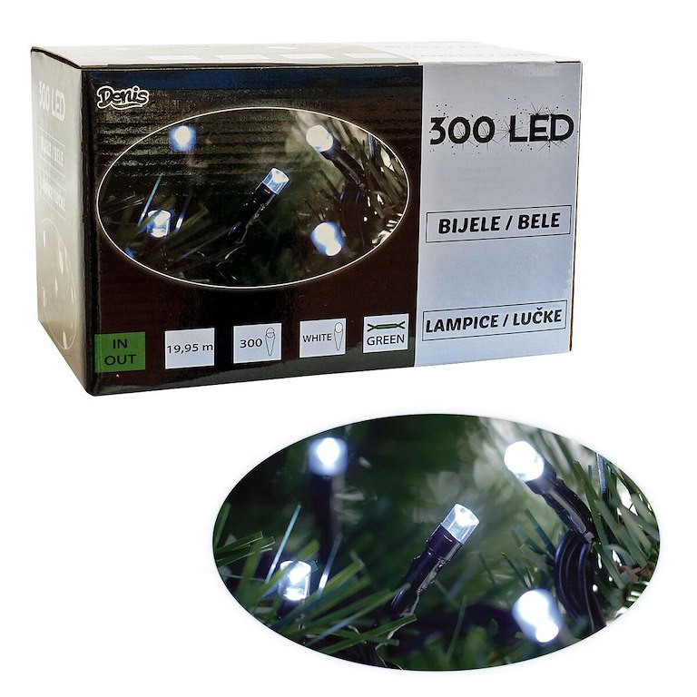 300 LED lanac, belo, 8 funkcijaID: EK000781878